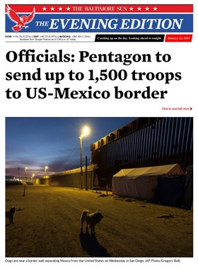 Baltimore Sun Evening Edition