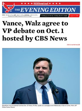 Sun Sentinel Evening Edition